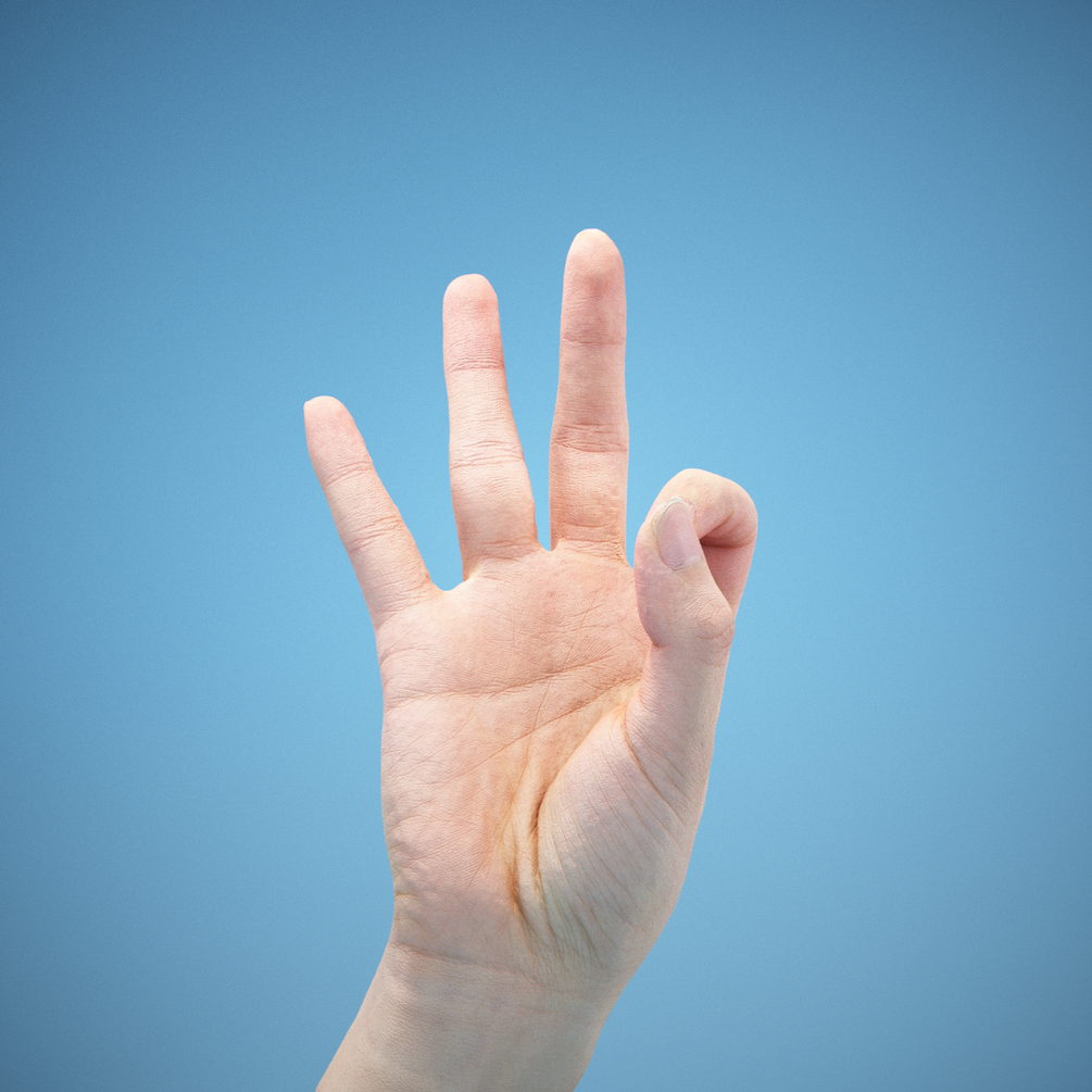 36 Female Hand Poses in American Sign Language: Alphabet and Numbers