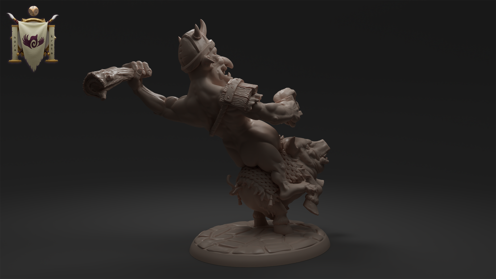 Goblin on a pig