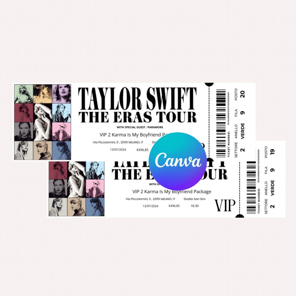 Eras Tour tickets Template