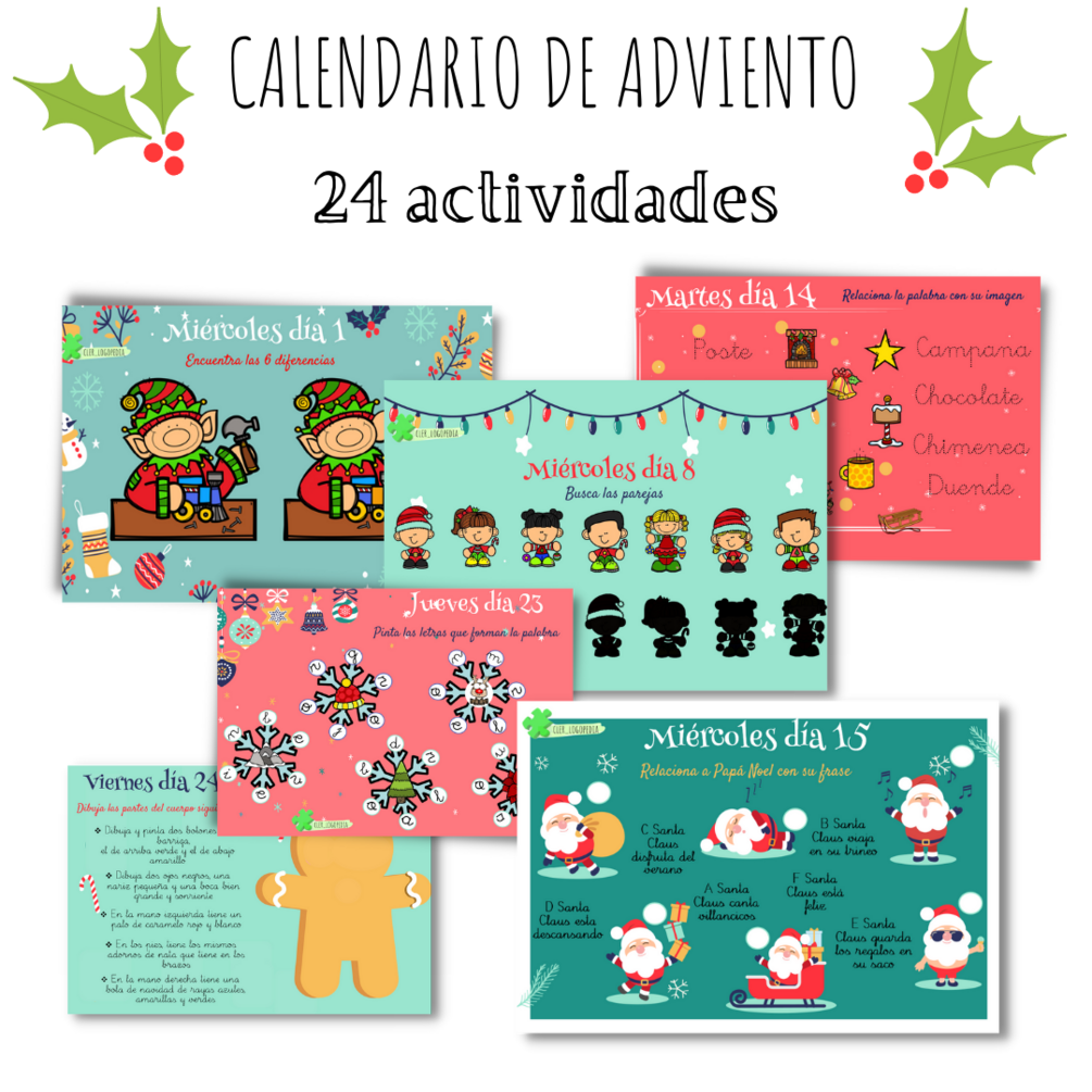 Calendario de Adviento de 24 Actividades