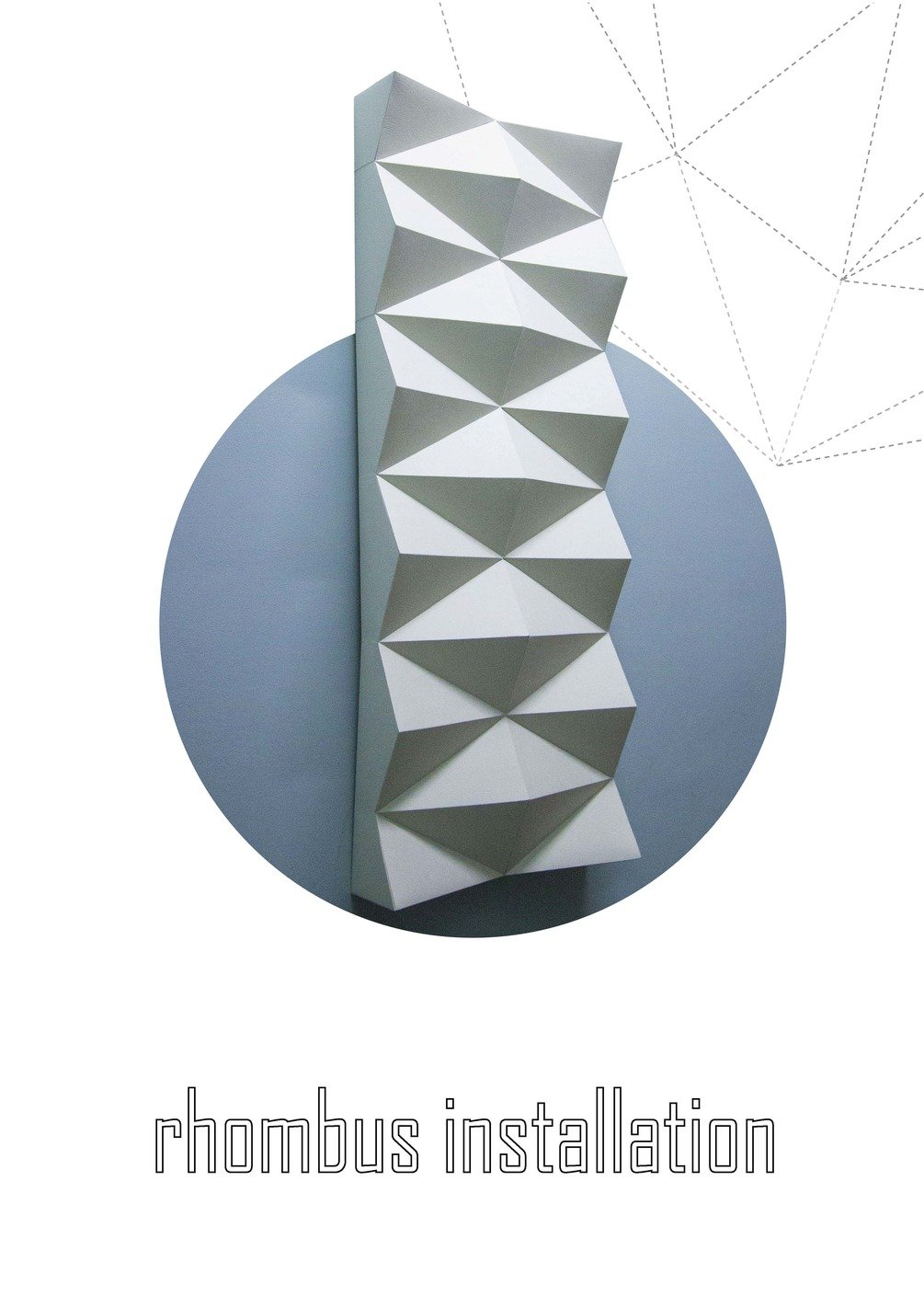 papercraft Rhombus installation templates template mosaic wall decor