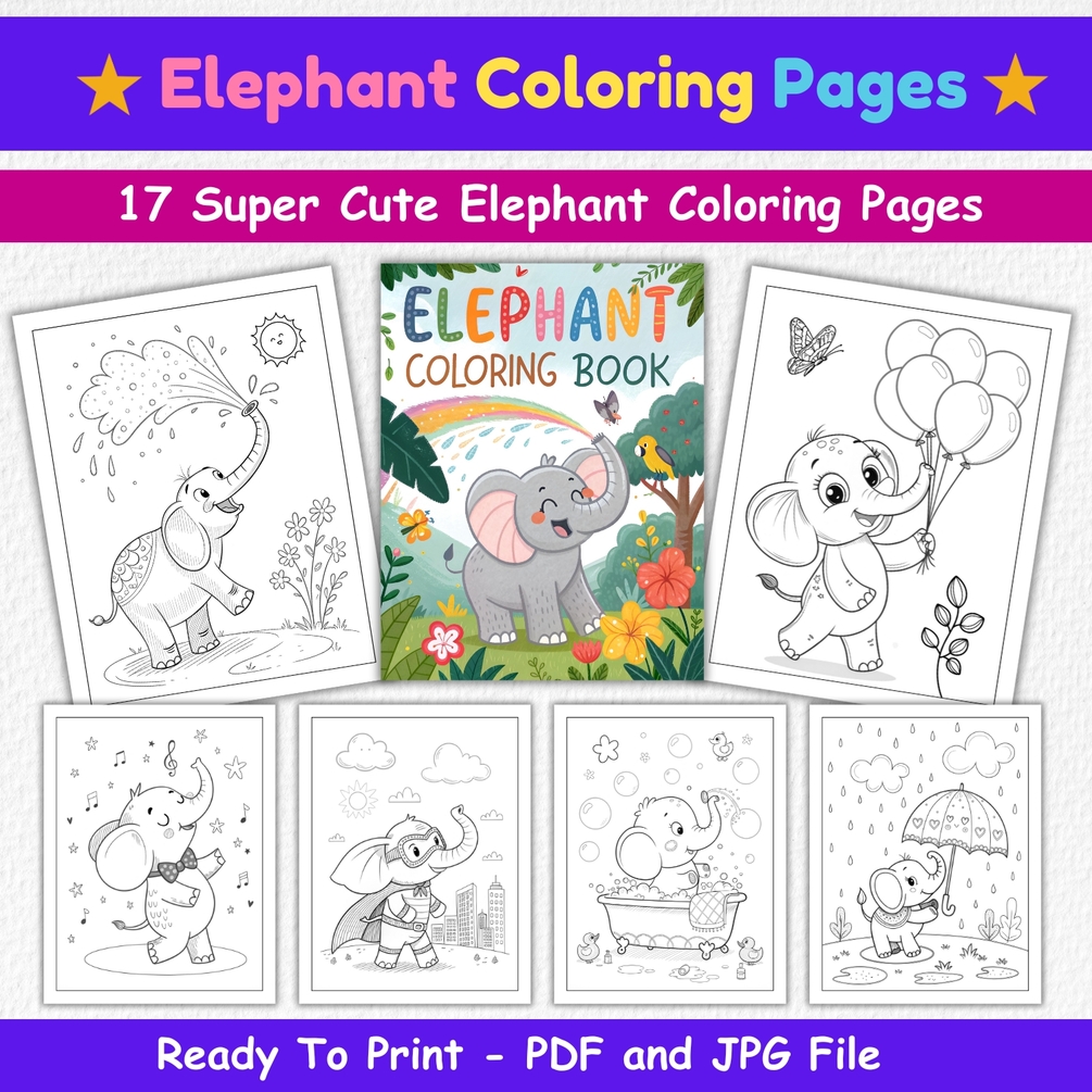 Coloring pages, elephant coloring pages, Printable Coloring Pages, Cute ...