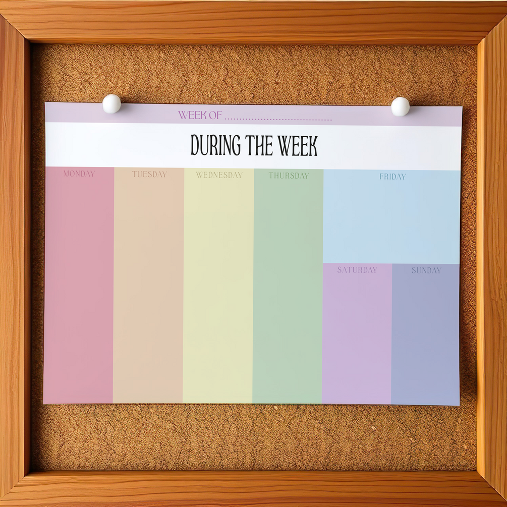 Minimalist Weekly Planner – Printable A4 (Pastel)