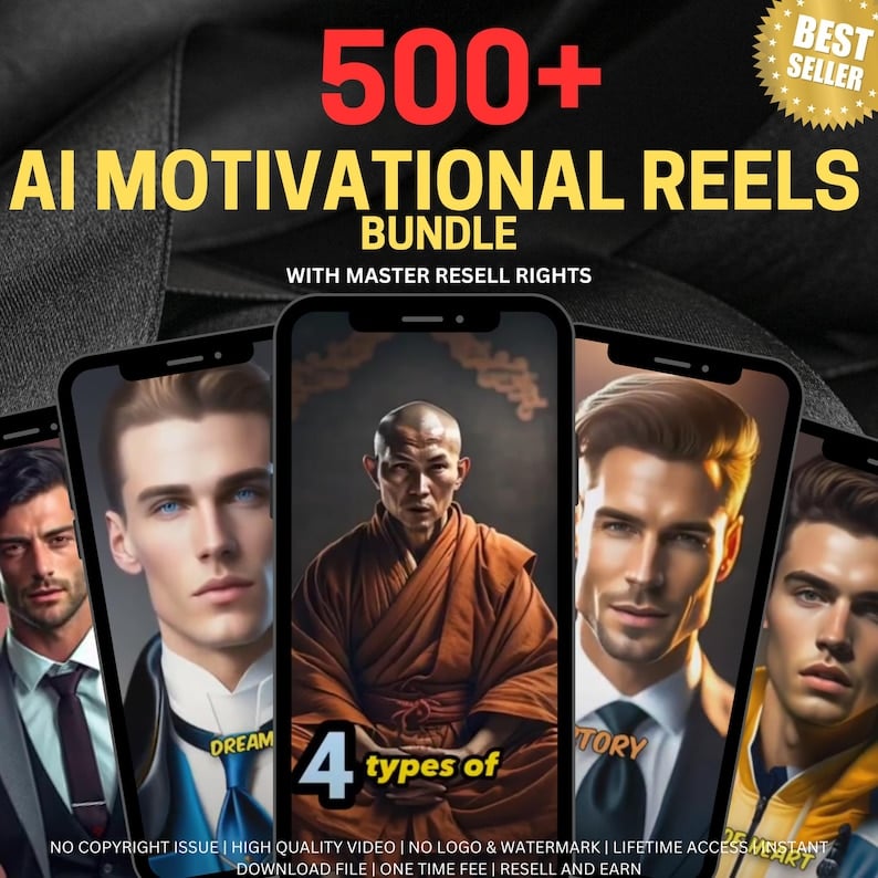 500+ AI Motivational Reels Bundle - Instant Download, Ai Reels Bundle, Motivatational Video ...
