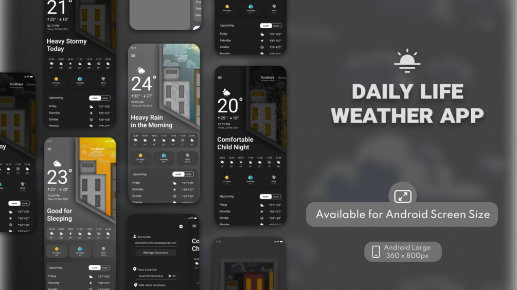 DAILY LIFE - Weather App UI Kit (Figma)