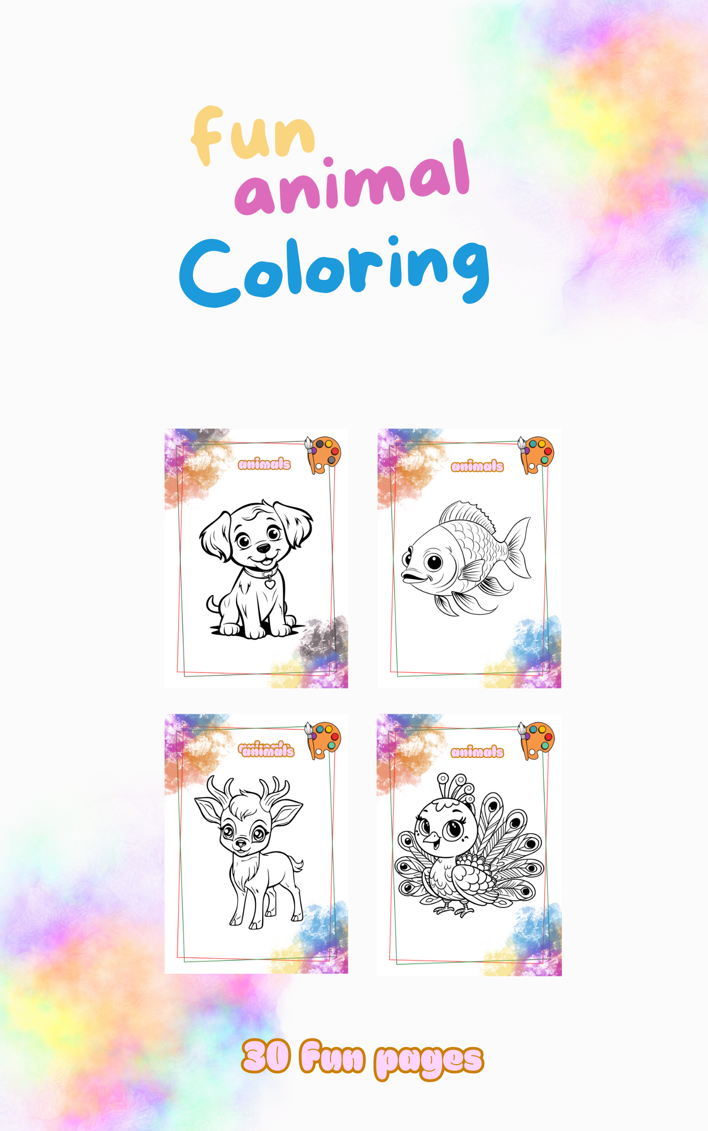 Fun animal coloring