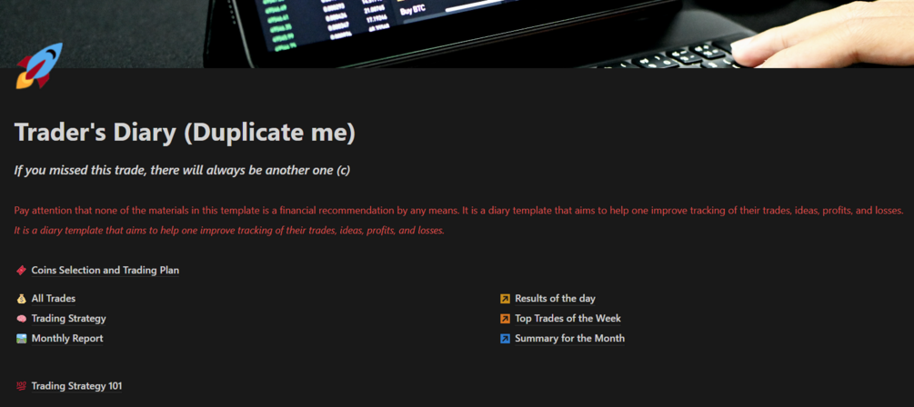Notion Template: Trader's Diary (+Scalping)