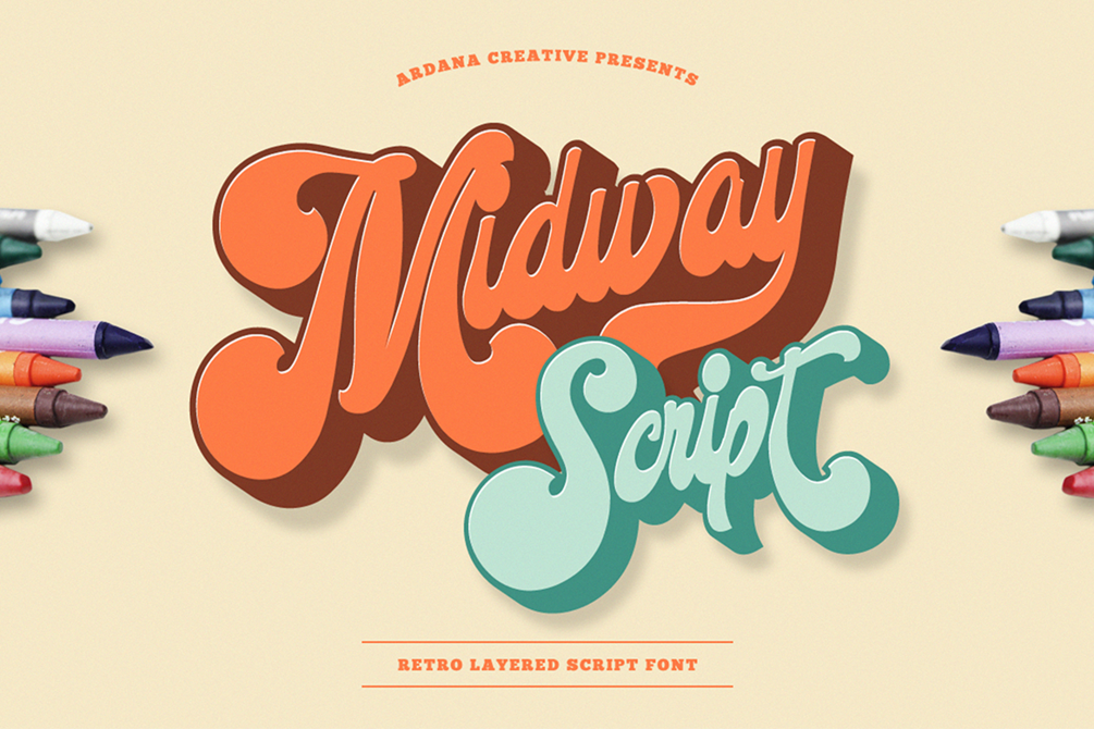 Midway | Retro Script Font