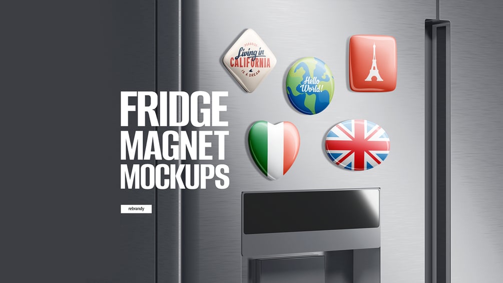 Fridge Magnet Mockups