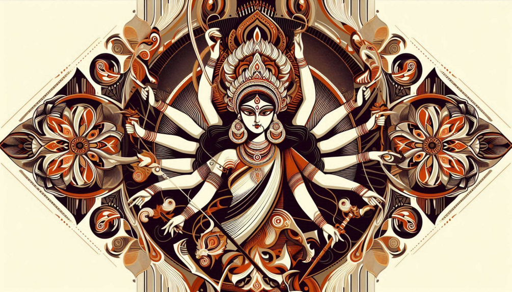 🌸 Explore the Divine Beauty of Abstract Durga Mata as Shailaputri 🌺 # ...
