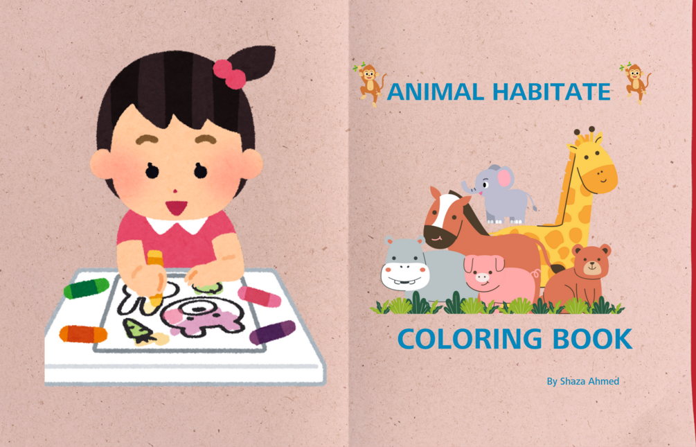 ANIMALS HABITAT COLORING BOOK