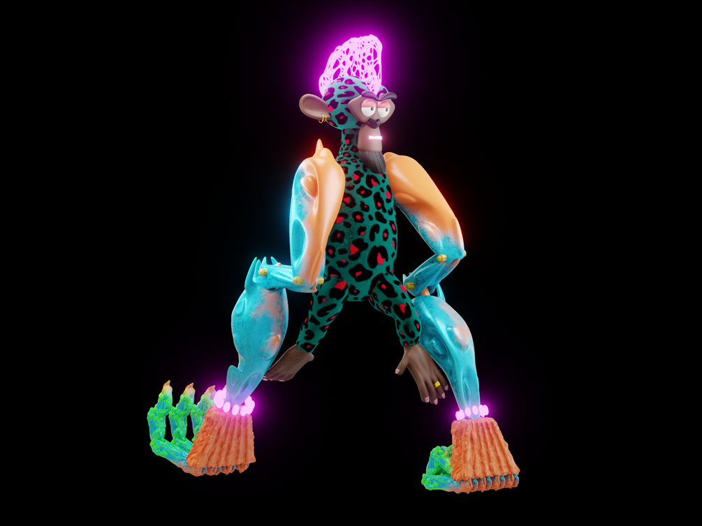 Cyber Monkey in Blender