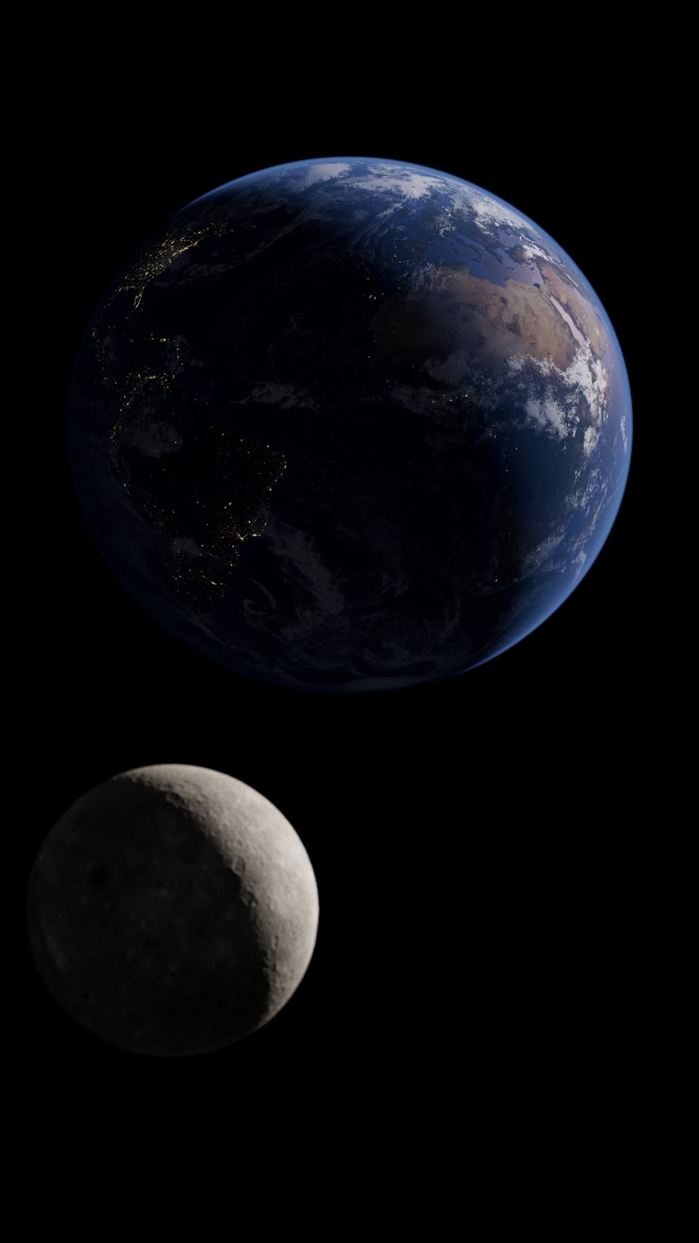 Houdini Earth & Moon