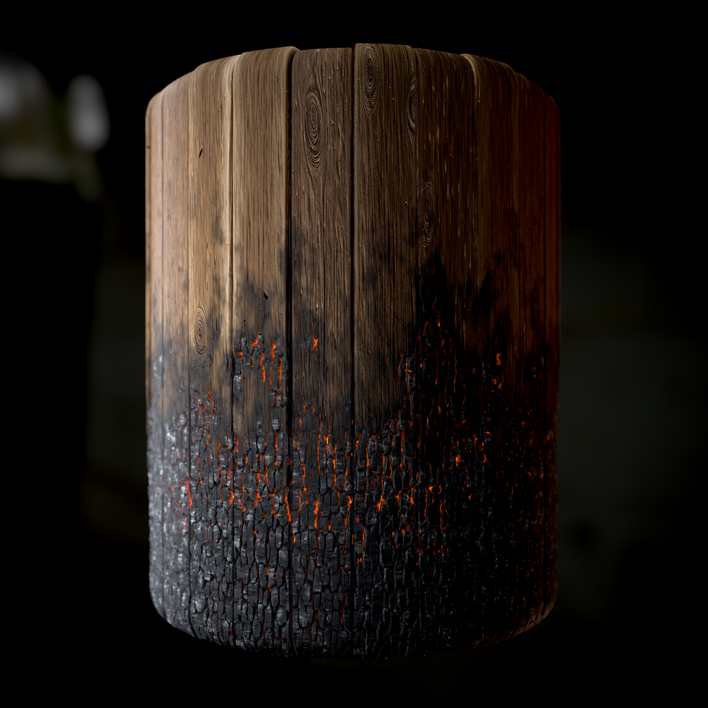 Burnt Wood Planks Material | Substance Designer