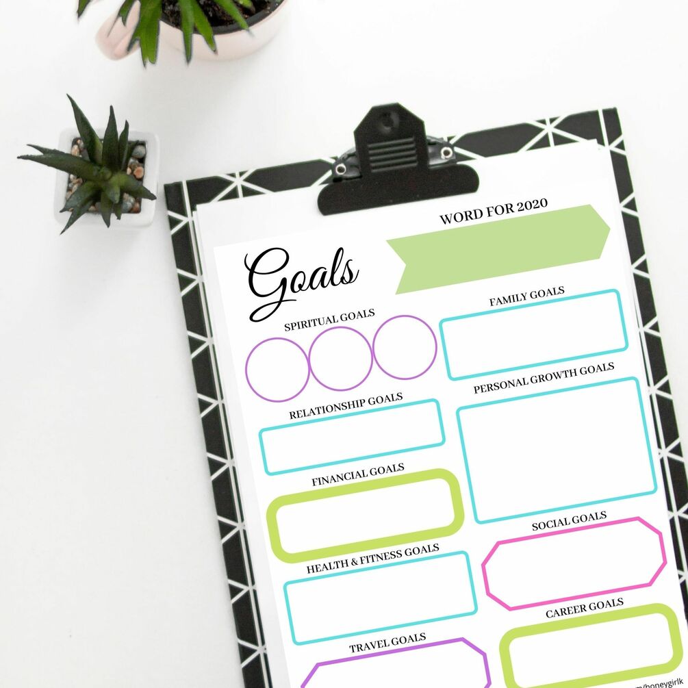 2020 Goals Setting Worksheet