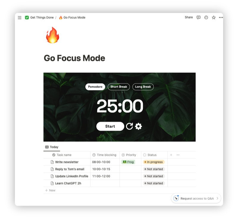 Get Things Done (Eat That Frog!) – Notion Template