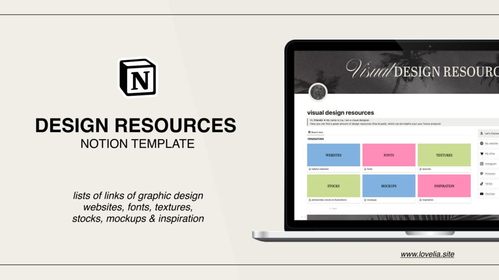Visual Design Resources | Notion Template