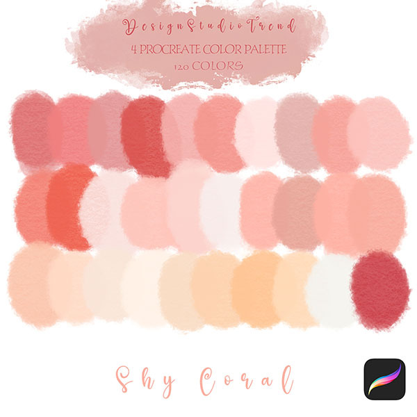 Glam Tan Color Palette Set - 4pcs Coordinated Palettes for Procreate ...