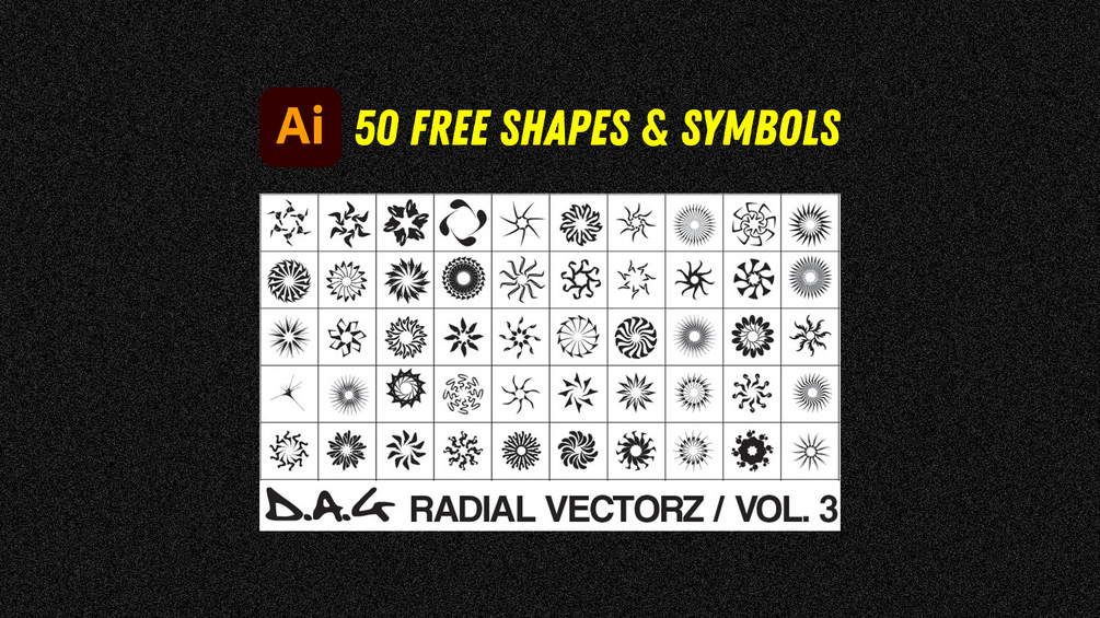 Shape and Symbols: Radial Vectorz Pack - Vol. 3 | 50 Vectors for FREE ...