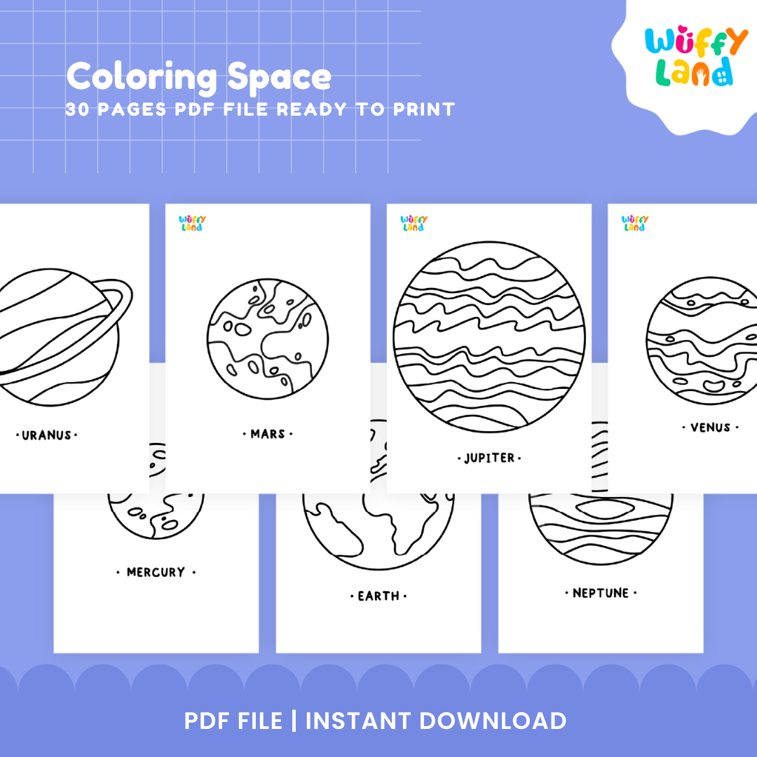 Space Coloring Printables - Space Theme Coloring Pages