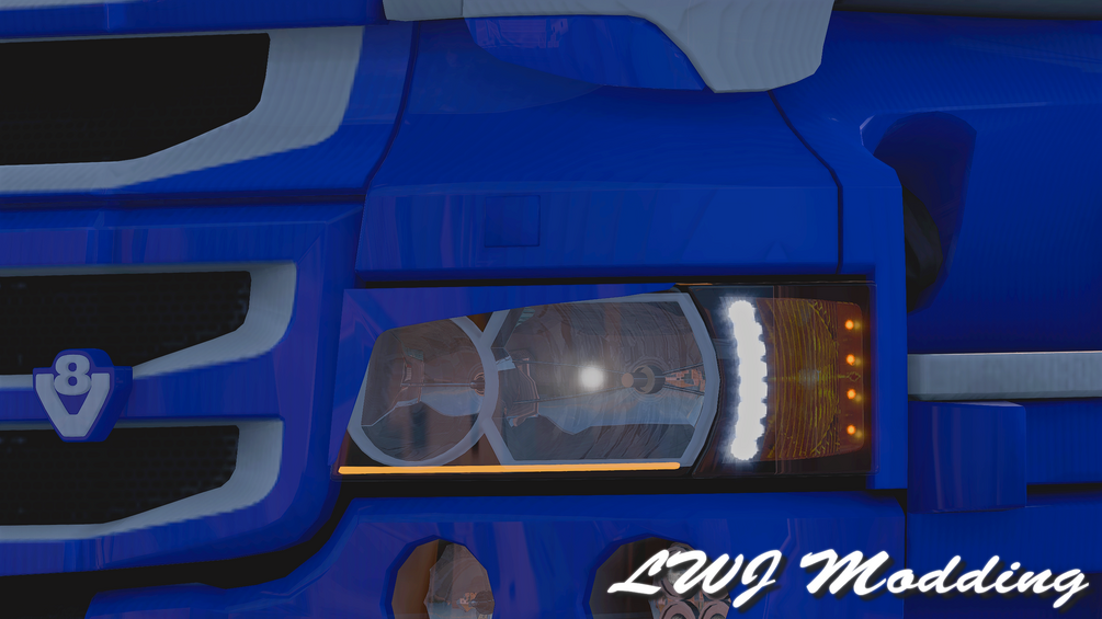 [ETS2] Scania RJL Headlights With DRL & Eyelids