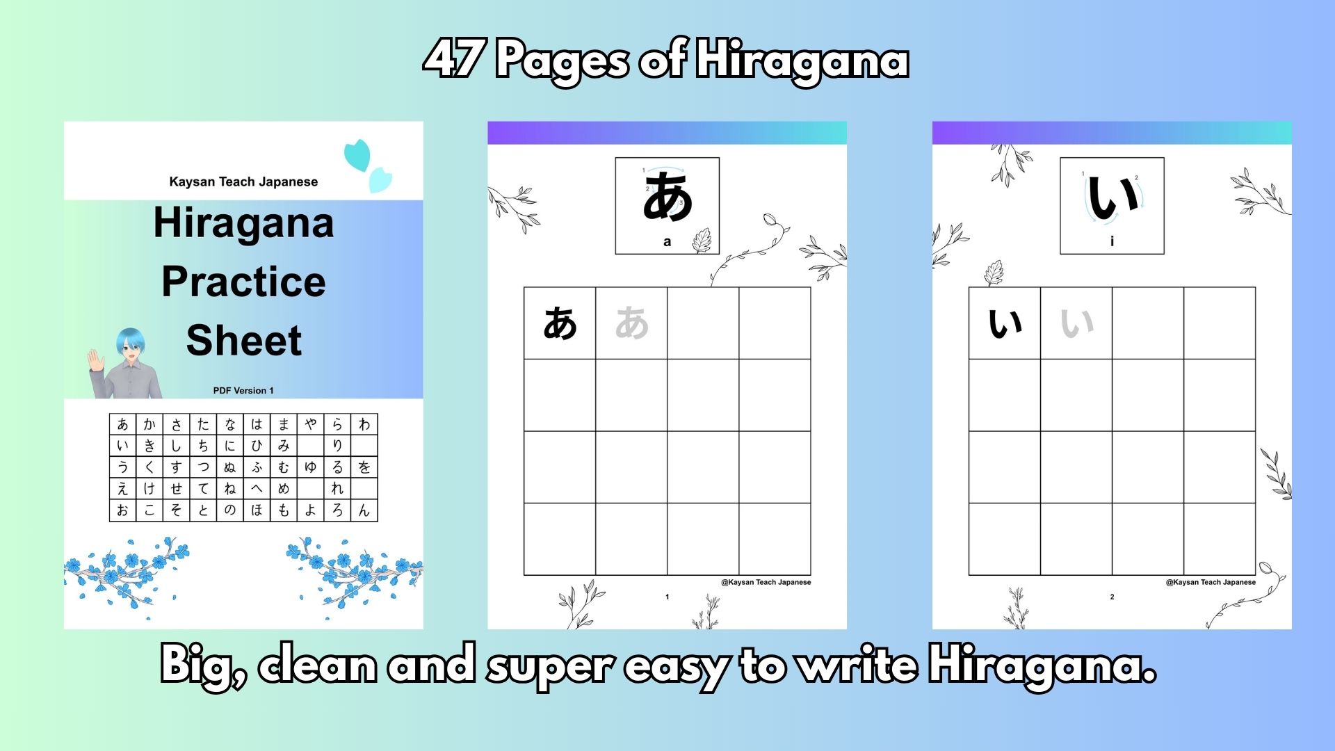 Japanese Hiragana & Katakana Practice Workbook