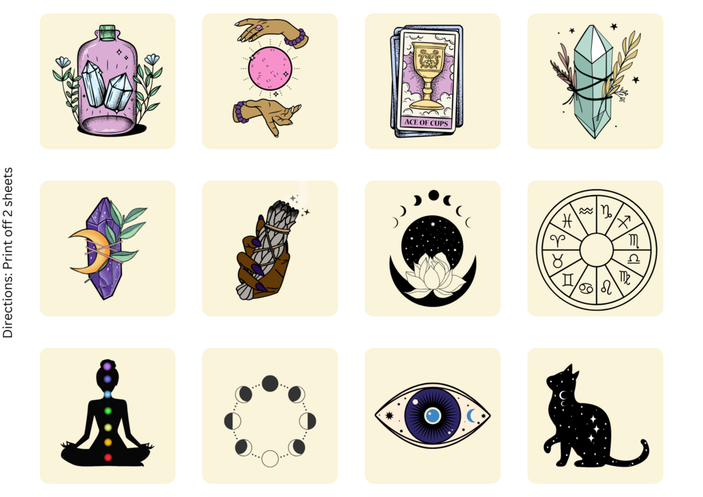 Memory Game- Mystic (PDF)