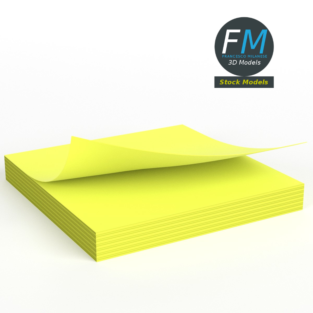 3D MODEL - Memo note block
