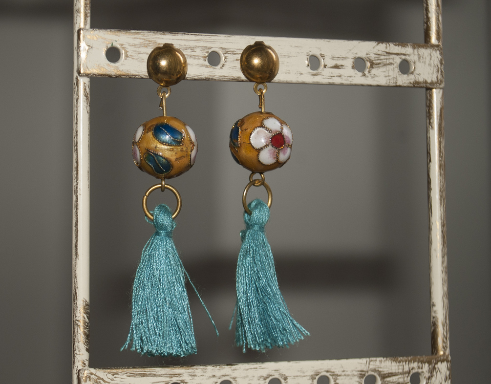 Yellow Gypsy Tassel Earrings