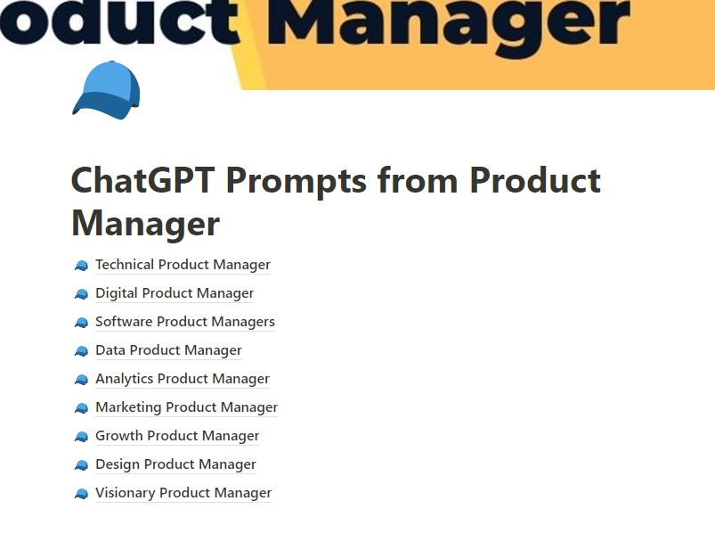 ChatGPT Prompts for Product Managers