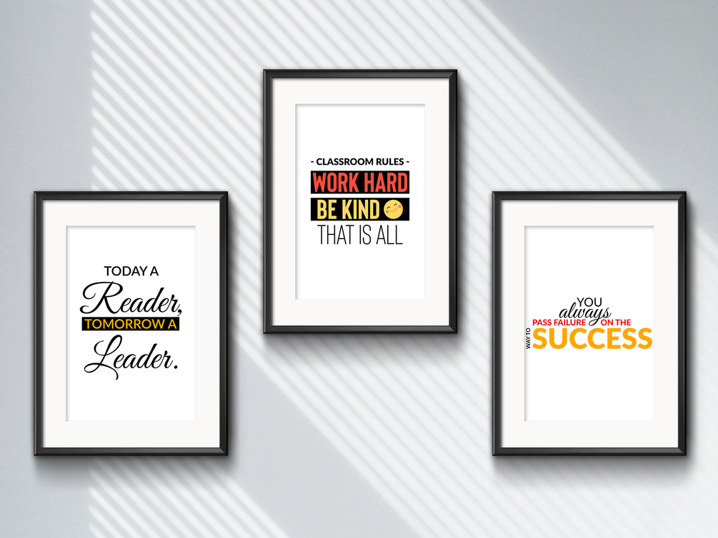 Growth Mindset Printable Posters, Set of 10 poster [B/W & Color ...