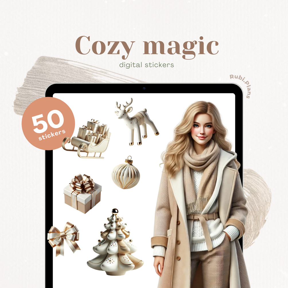 Cozy Magic digital stickers