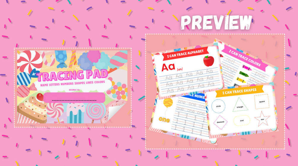 Candy-Themed Tracing Pad