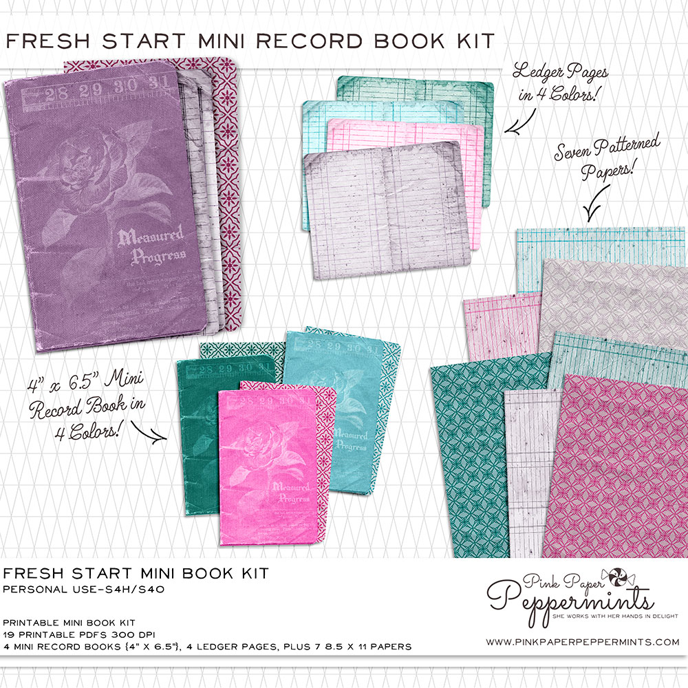 Fresh Start Measured Progress | Mini Record Book Journal