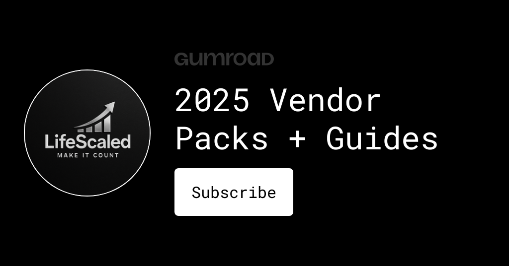 2025 Vendor Packs + Guides