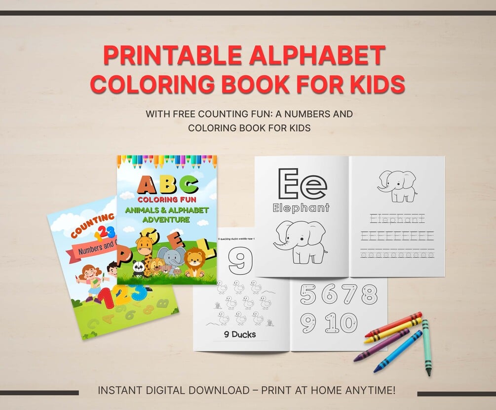 ABC Coloring Fun: Animals & Alphabet Adventure - Printable Alphabet ...