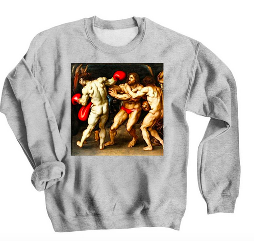 Renaissance Boxing Design Crewneck Sweater