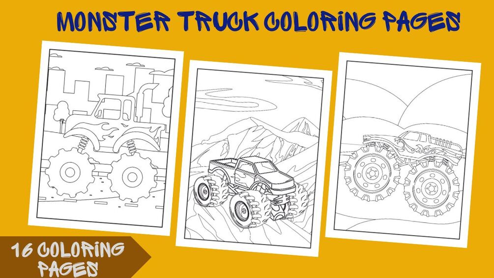 Monster Truck Coloring Pages For Kids