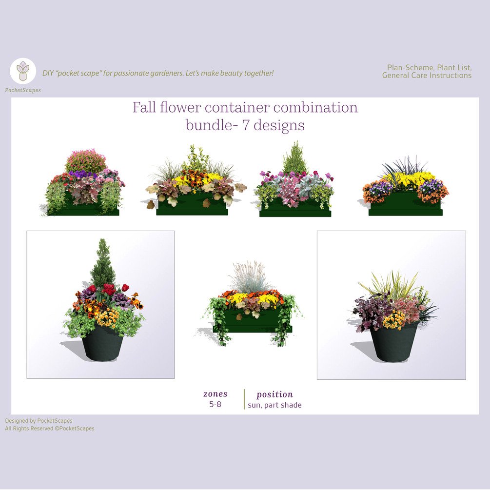 Fall Flower Container Design Bundle