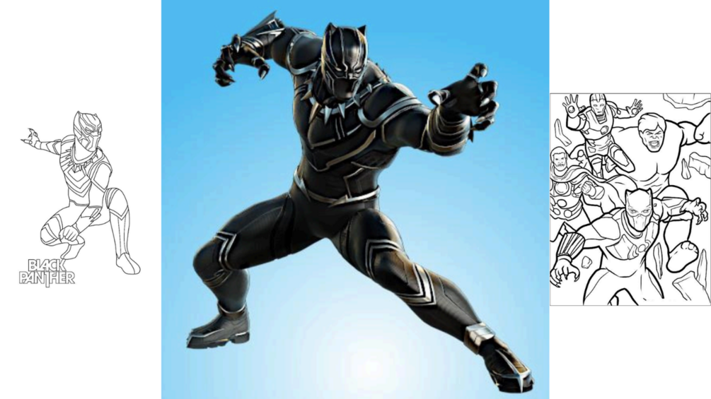 Black Panther Coloring book – 25 pages
