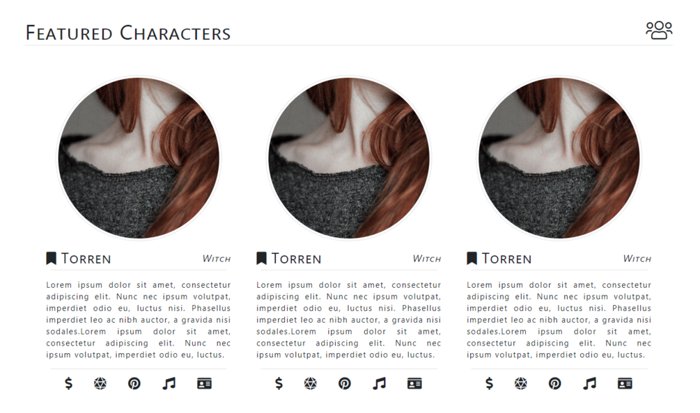 Toyhouse // Featured Characters // [HTML]