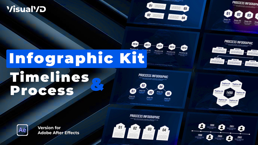 Timelines & Process Infographic Kit