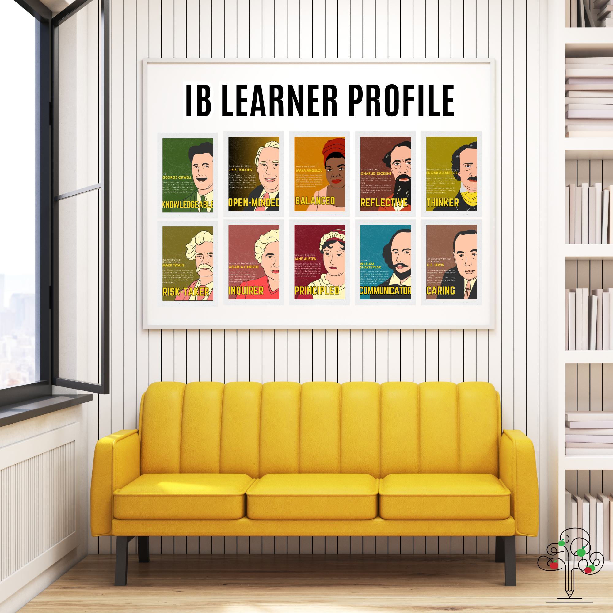 IB Learner Profile Posters | Classic Authors | Classroom Decor | Famous ...