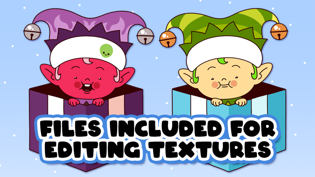 Customizable Holiday Elf Vtuber Model (Live2D, VTS)