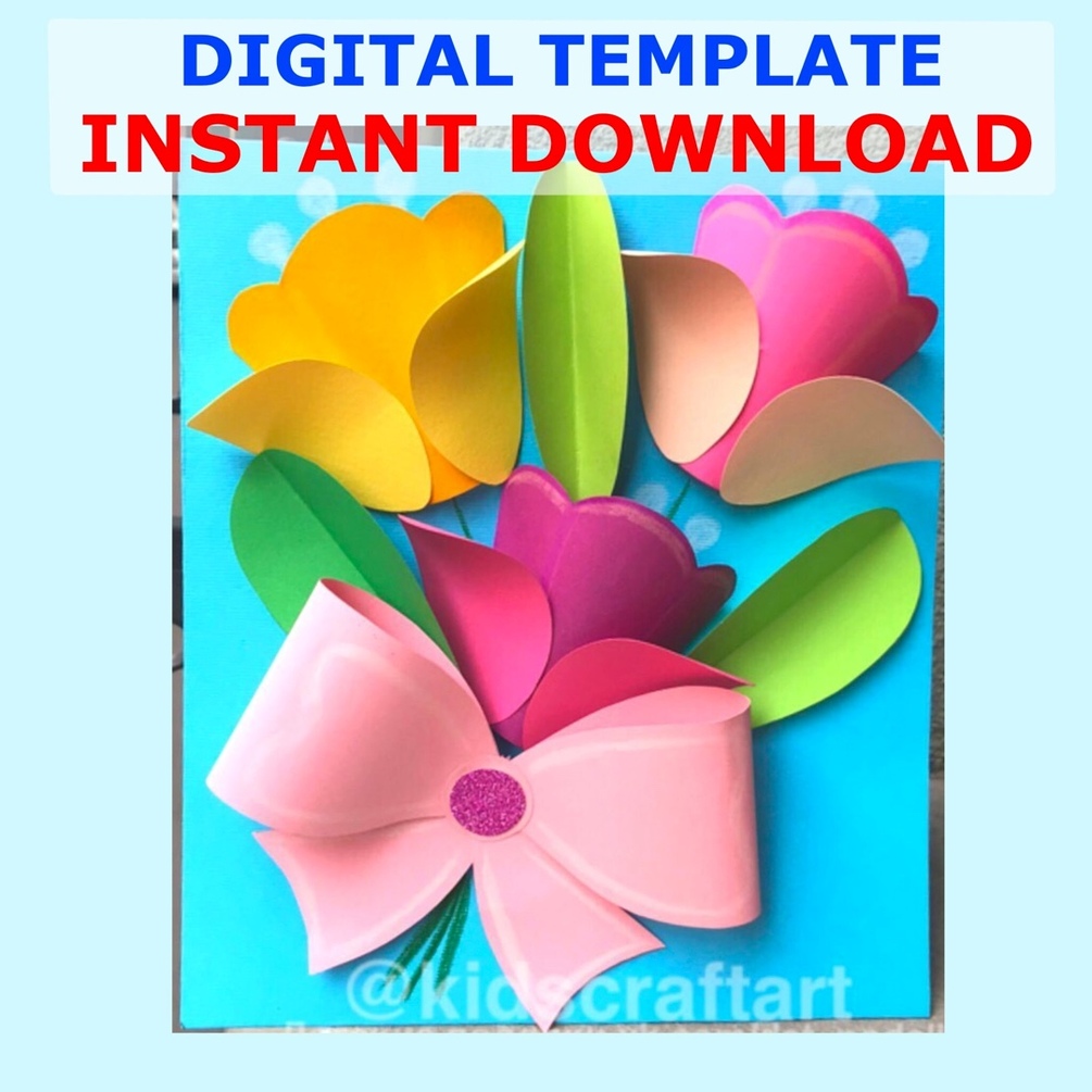 Mother’s Day Crafts Mothers Day Flower Craft Kids Card for Mom ...