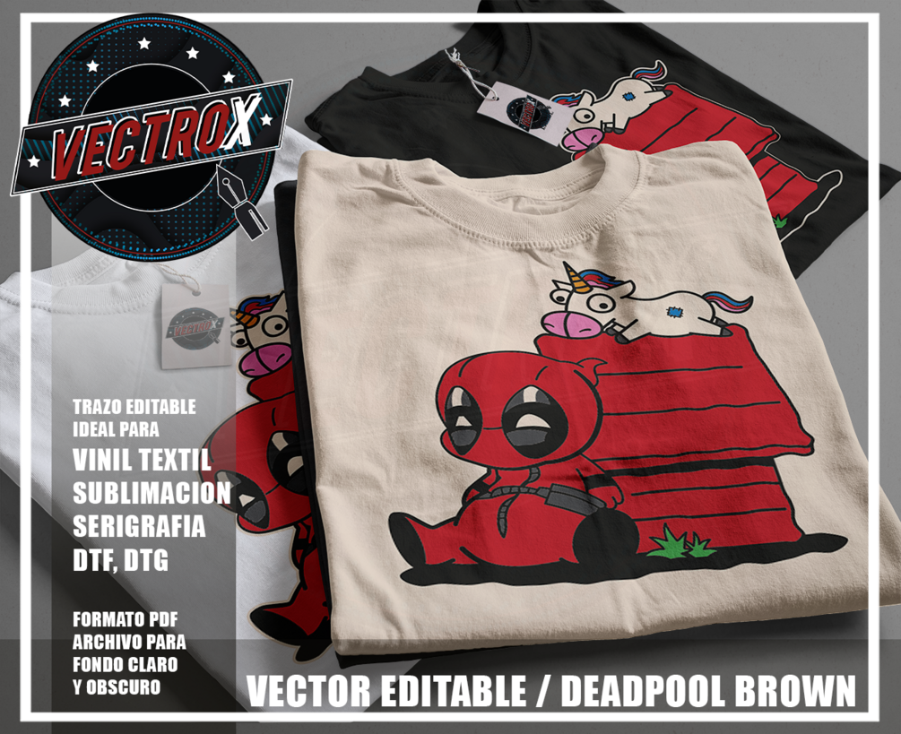 Vector Editable - Deadpool Brown
