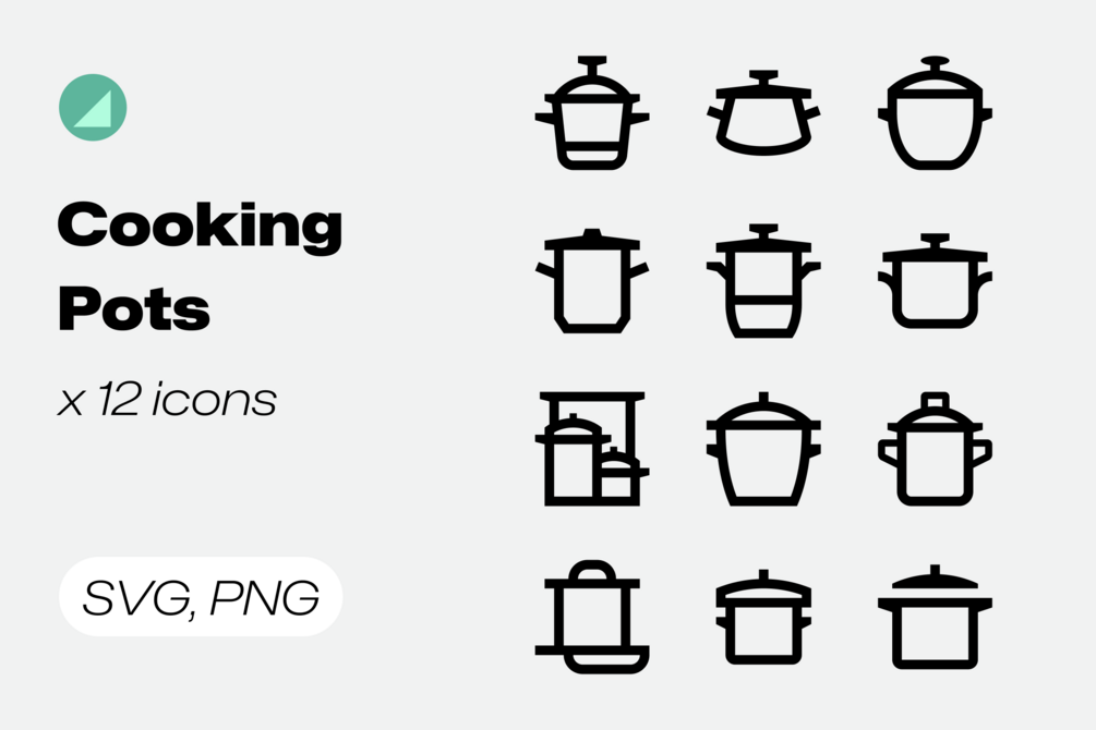 Basicons / Line / Cooking Pot Icons