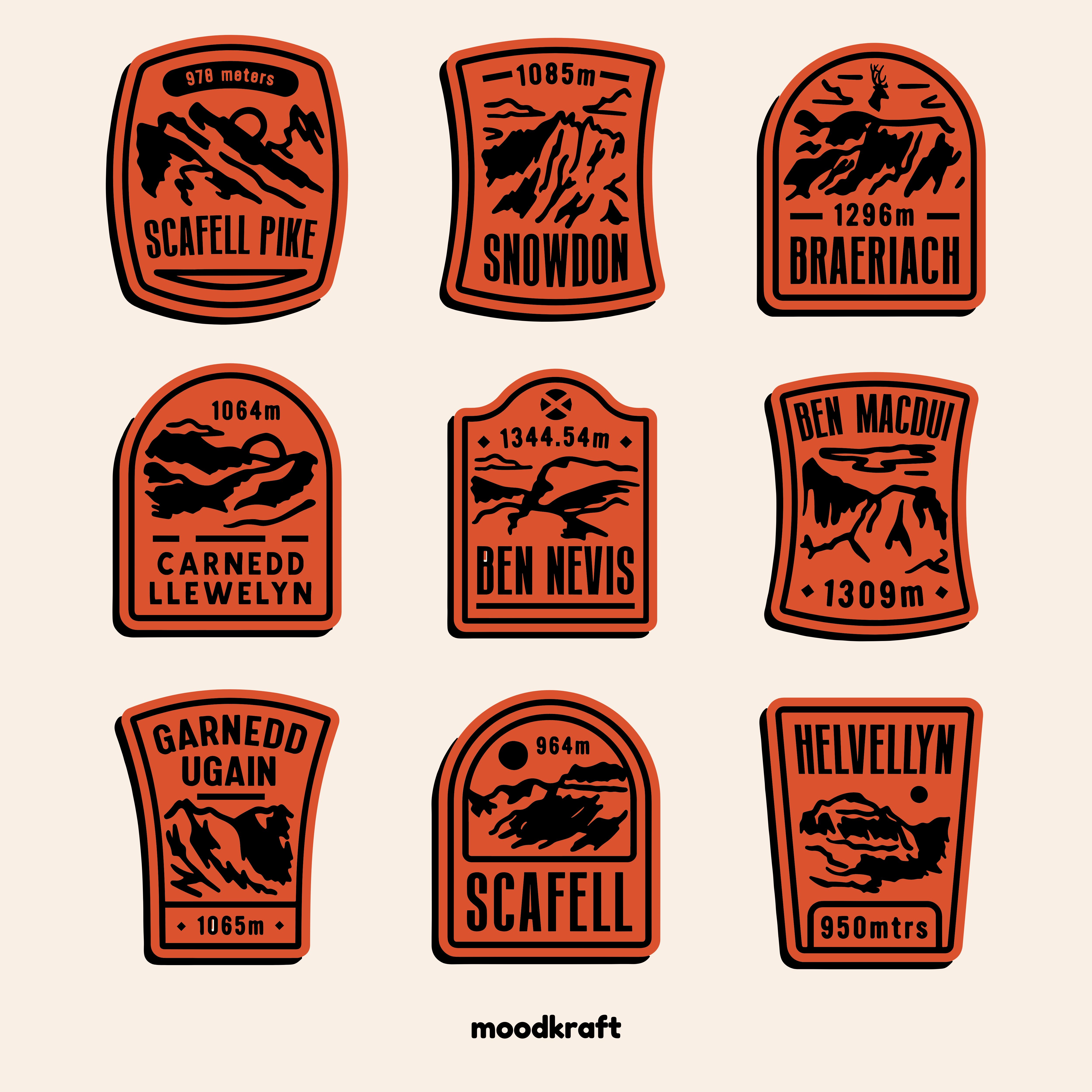 MOUNTAIN BADGE STICKER PACK