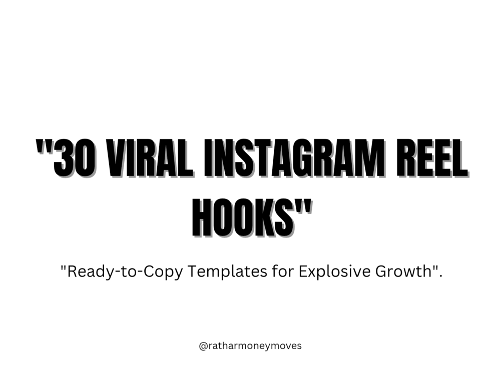 30 Viral Instagram Reel Hooks Copy Paste Ready 