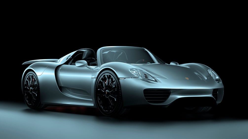 C4D RedShift Scene: example 02 of automotive visualization